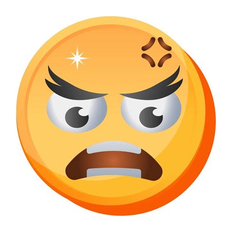 Angry And Aggressive Emoji 2957984 Vector Art At Vecteezy
