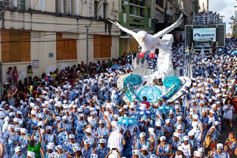 Members Of The Traditional Carnival Block Filhos De Gandy Parade In The