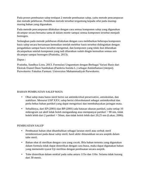 Pembuatan Salep Mata Pdf