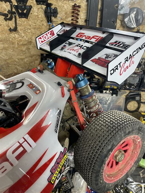 Losi Tlr 5ive B Spoiler Wing Decal Sticker Wrap Purple Pink Flames Dots Inspyre Design Print