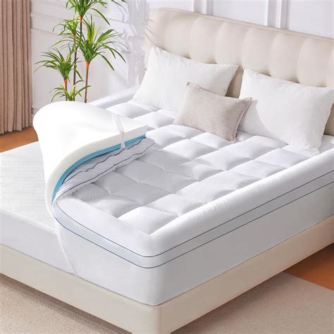 Eiayeebil Eiayeebil Memory Foam Queen Mattress Topper 4 Inch Dual