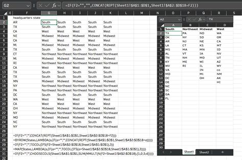 how do i convert a column containing state names into corresponding