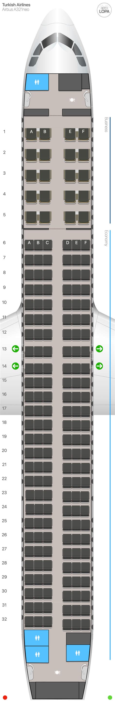 Tk Airbus A321neo Type 1 Aerolopa Detailed Aircraft Seat Plans