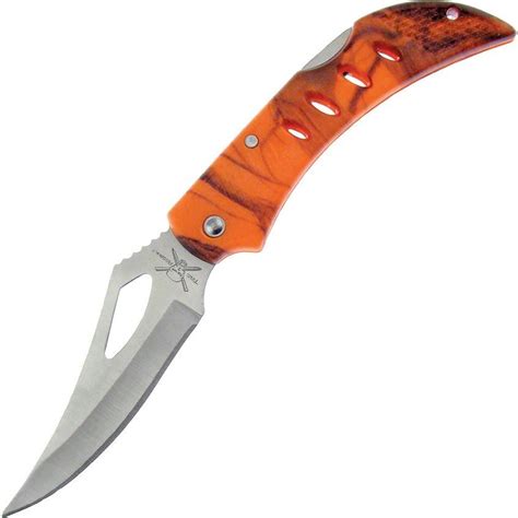 Frost Ta007oc Tactical Orange Camo Lockback Folding Pocket Knife