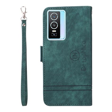 For Vivo Y76 5g Betopnice Dual Side Buckle Leather Phone Case Green