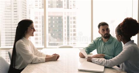 Hispanic Woman Vacancy Applicant Passed Job Interview Successfully Stock Footage Video Of Desk