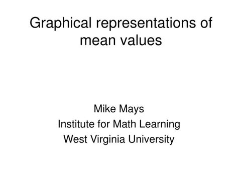 Ppt Graphical Representations Of Mean Values Powerpoint Presentation