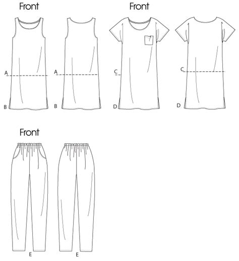 Butterick 5651 Misses Top Dress And Pants