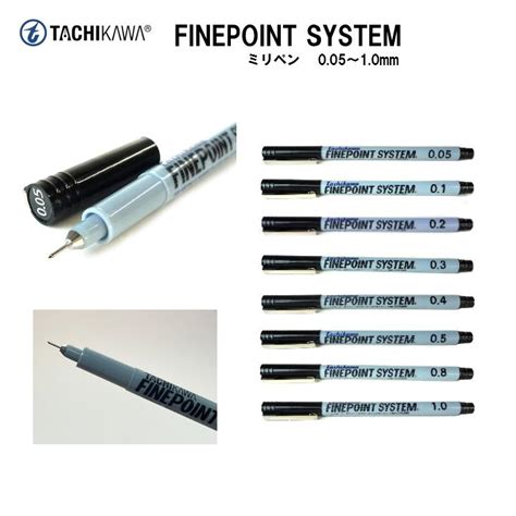 【楽天市場】ファインポイントシステム ミリペン 黒インク 油性ペン Fsd 200油性 005mm 01mm 02mm 03mm 0