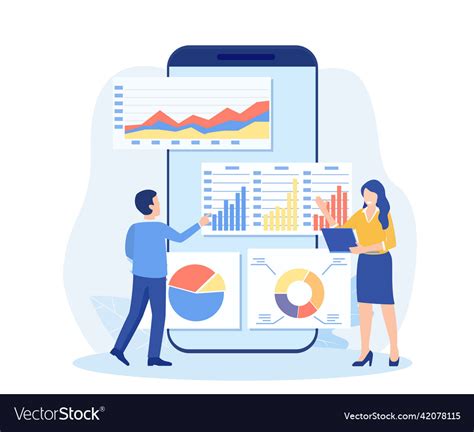 Data Analytics Dashboard Royalty Free Vector Image