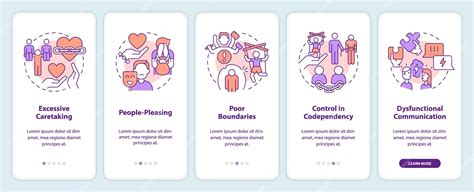 premium vector 2d icons representing codependent relationship mobile