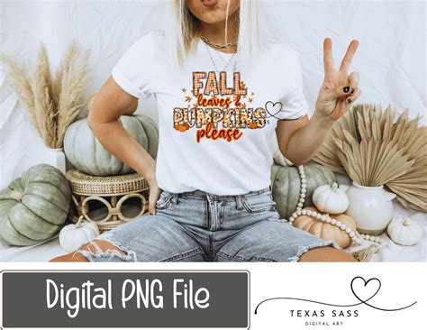 Fall Png Sublimation Cute Fall Design Pumpkin Png Shirt Designs