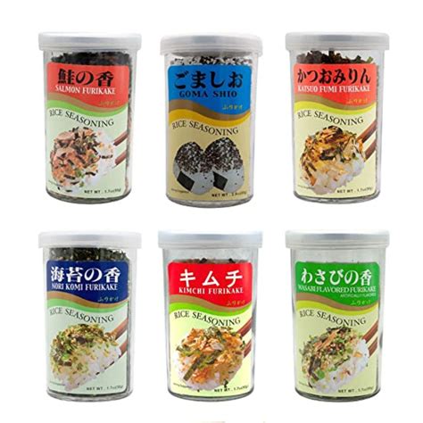 Ajishima Jfc Furikake Rice Seasoning 6 Pack Variety Bundle Nori Komi