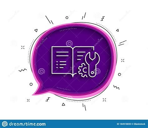 Engineering Documentation Line Icon Technical Instruction Sign Vector