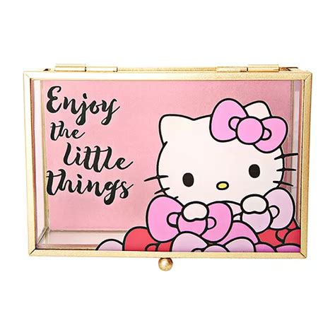 Hello Kitty Enjoy The Little Things Glass Jewelry Box Color Pink Jcpenney