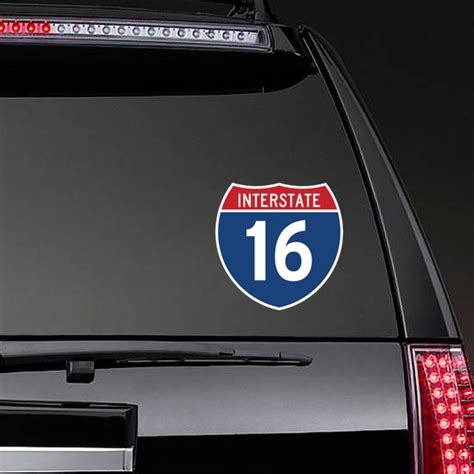 Interstate 16 Sign Sticker