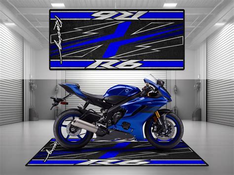 Garage Mat Design For R6 Motorcycle Mat Personalized Display Showroom