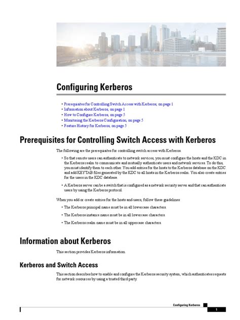 configuring kerberos pdf computer network computing
