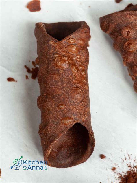 Homemade Italian Cocoa Cannoli Shells Kitchen By Anna K