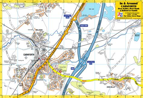 Carnforth Over Kellet Hest Bank And Bolton Le Sands Street Map