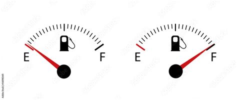 Fuel Indicators Gas Meter Gauge Fuel Vector Tank Full Icon Car Dial