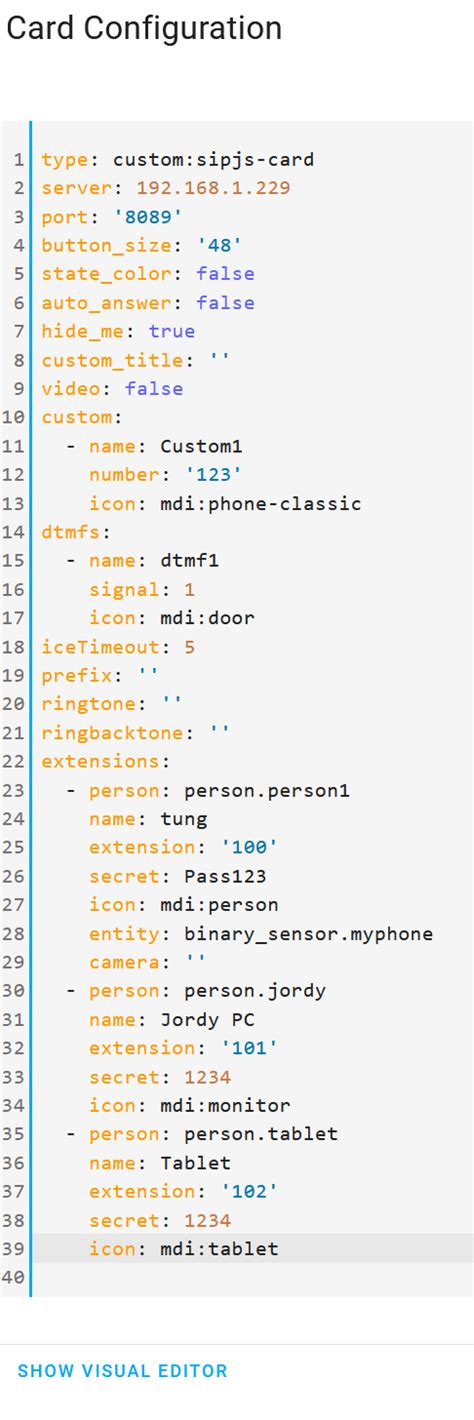 Sip Client Card As Intercom Custom Integrations Home Assistant Community