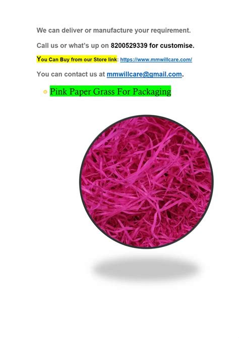 Plain Pink Paper Grass For Packaging At ₹ 155kg In Ahmedabad Id