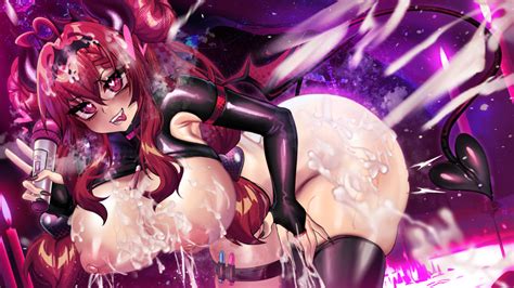 Rule 34 Demon Girl Huge Ass Huge Breasts Latex Osiimi Red Hair