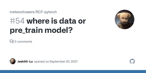 where is data or pre train model · issue 54 · meteorshowers rcf