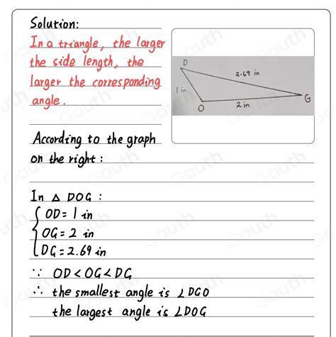 Solved Smallest Angle Largest Angle Geometry