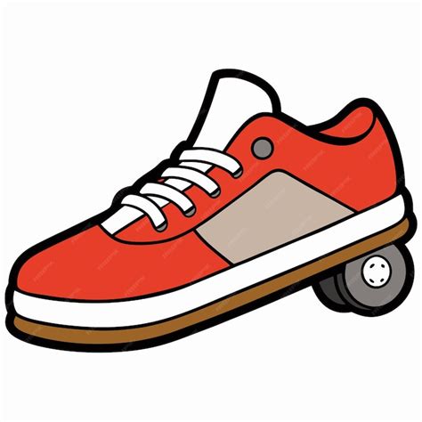 Skates Shoes Icon Object Cartoon Flat Vector Illustration White