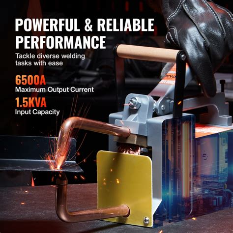 Vevor Portable Spot Welder 1 8 Inch Thick Spot Welder Machine With 1 5kva Input Capacity