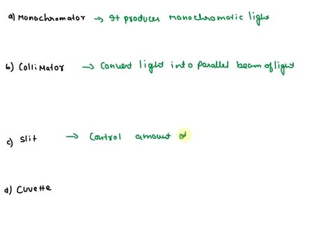 Solved 7 Give A Block Diagram Of A Spectrophotometer Illustrating