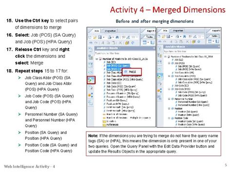 Enterprise Reporting Web Intelligence Activity 4 Merged Dimensions