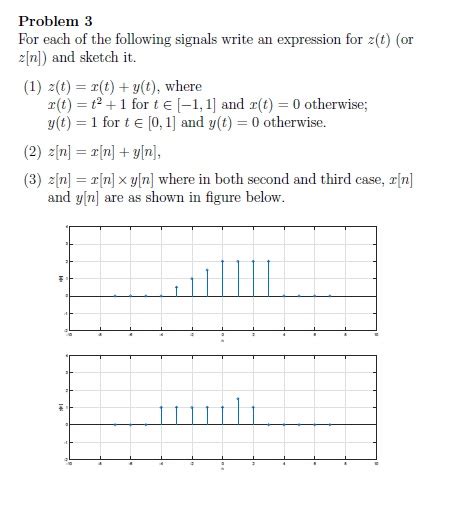 solved signal properties problem 1 sketch each of the