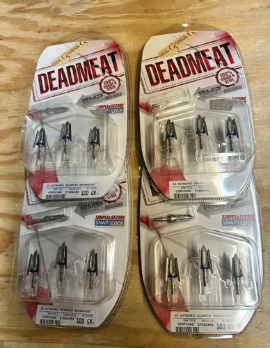 4 Packs G5 Outdoors Deadmeat Expandable Broadhead 100 Grain 3 Pack