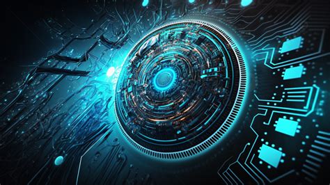 Artificial Intelligence Sci Fi Blue Illustration Background Artificial
