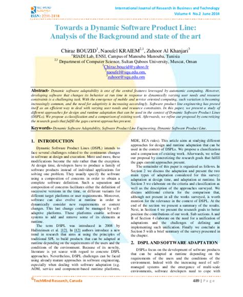 Pdf Towards A Dynamic Software Product Line Analysis Of The Background And State Of The Art