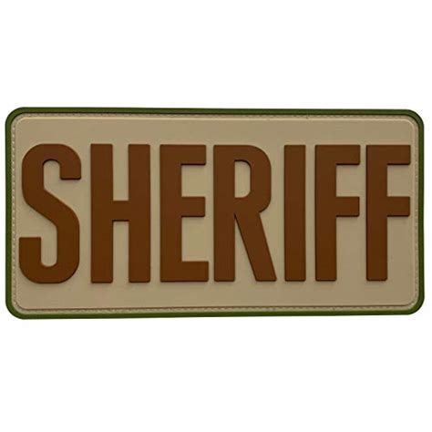 Uuken Large Funny Sheriffs Office Pvc Patch 8x4 Inches Multi Camo For