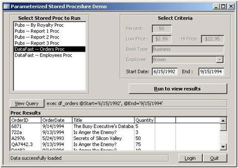 How To Execute Sql Stored Procedures From Microsoft Access Database Journal
