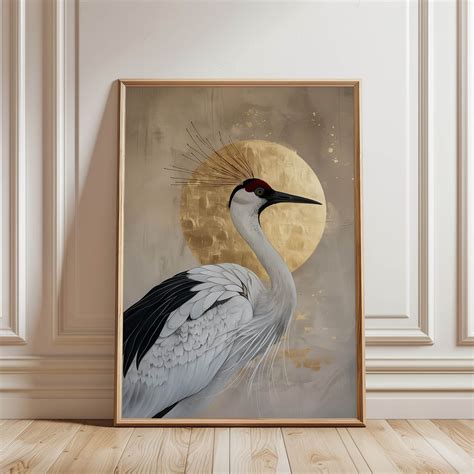 Japanese Red Crowned Crane Art