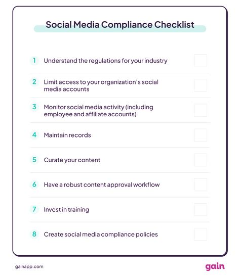 How To Navigate Social Media Compliance Checklist