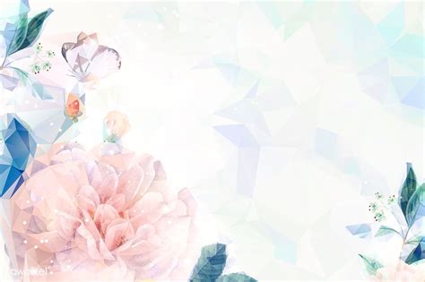 Light Blue And Pink Floral Background