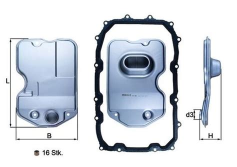 Filtre Hydraulique Boîte Automatique Hx 160kit Mahle Pour Audi Vw