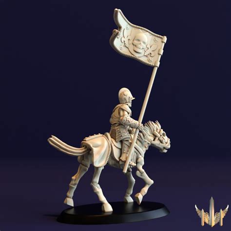 3d Printable Skeleton Cavalry Banner By Triple Spire Workshop