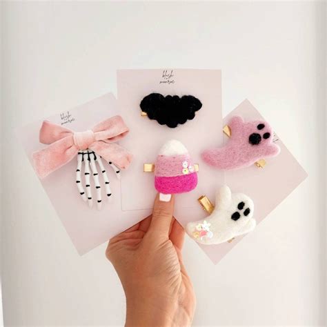 Pink Candy Corn Hair Clip Etsy