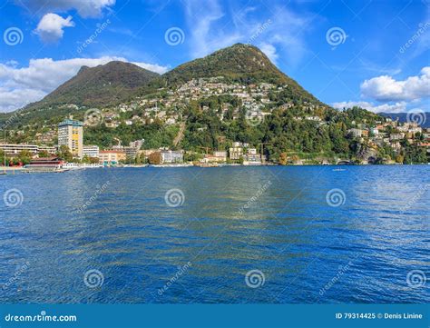 Lake Lugano Switzerland Stock Image Image Of Landscape 79314425