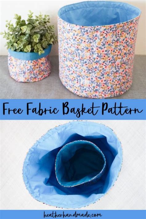 Free Fabric Basket Pattern • Heather Handmade