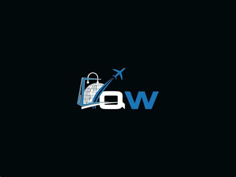 Monograma Global Qw Logo Carta Creativo Mínimo Qw Viaje Negocio Logo