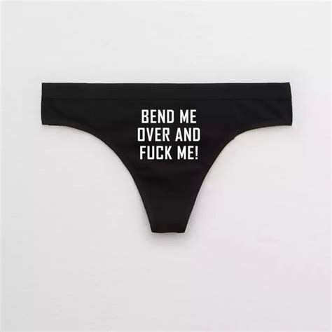 Bend Me Over Slut Thong Cumslut Bdsm Daddy Ddlg Panties Etsy